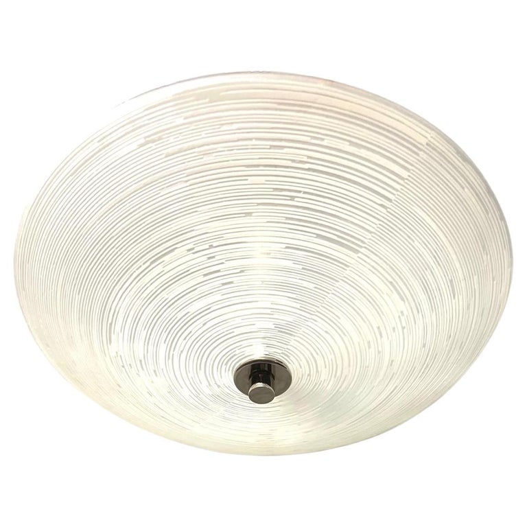 Italian Mid-Century Glass Light Fixture For Sale at 1stDibs