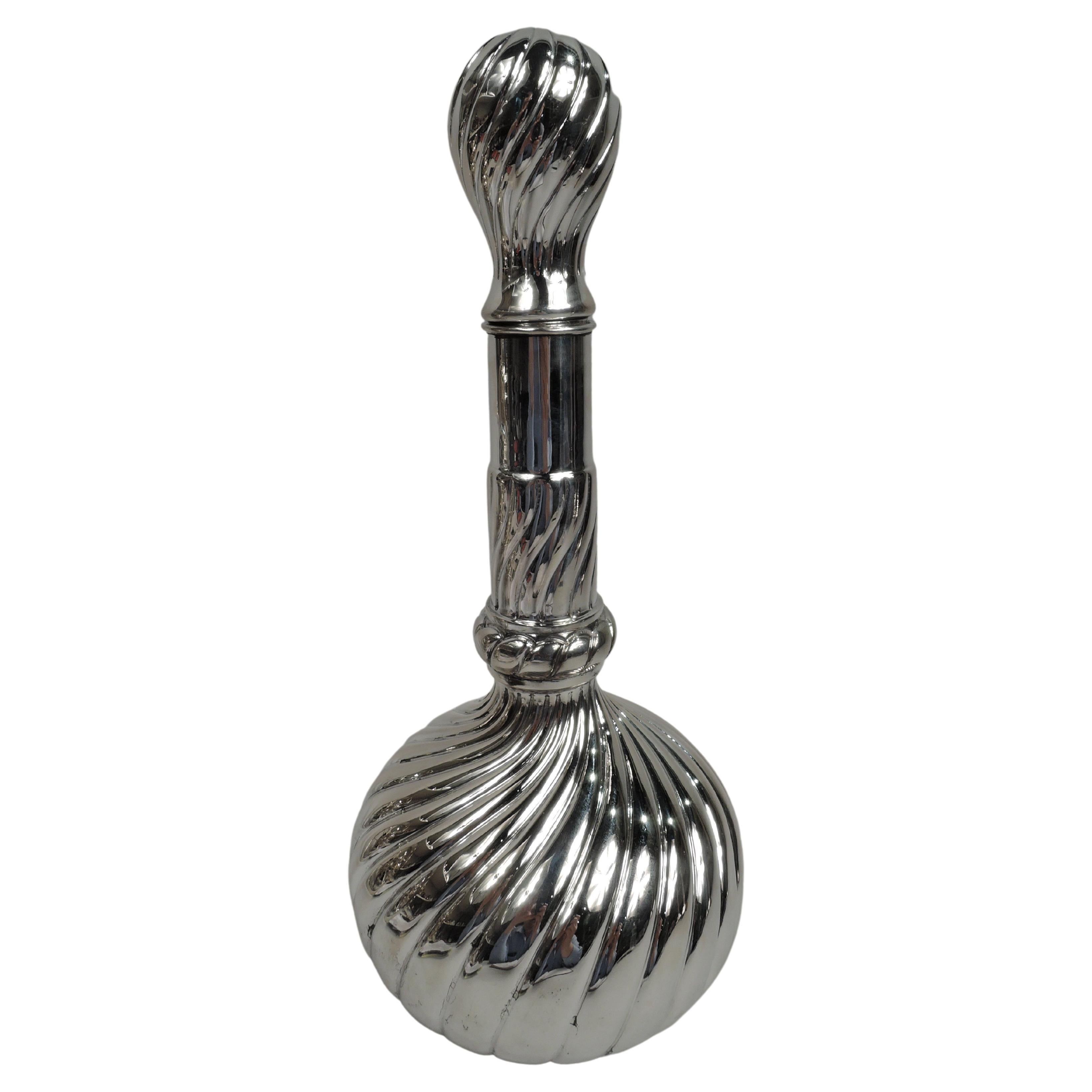 20th Century Italian Silver Engraved Whisky Bottle Holder "Jack Daniel ...