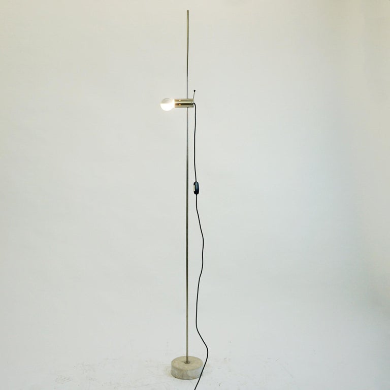 Italian Midcentury Nickel-Plated Floor Lamp Model 387 by Tito Agnoli ...