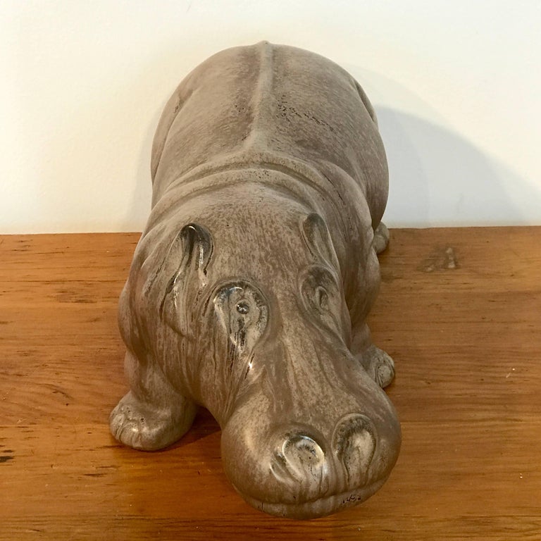 Italian Midcentury Pottery Hippo at 1stDibs