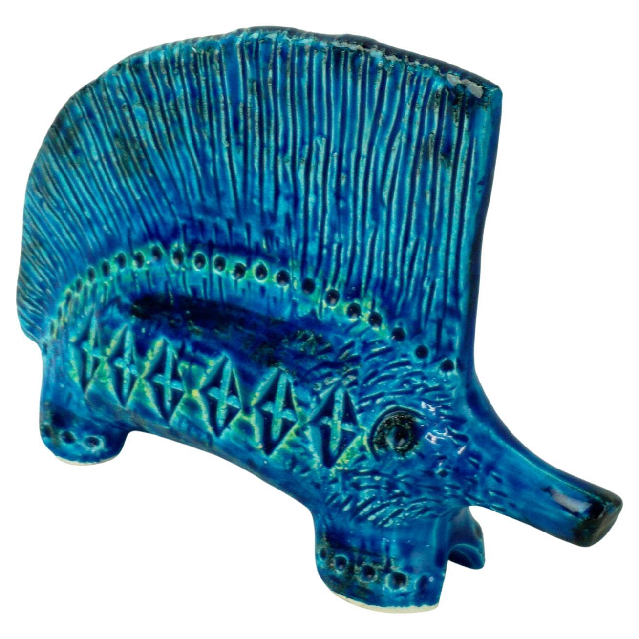 Aldo Londi Bitossi Rimini Blue Glazed Fish Sculpture Figurine, Italy ...