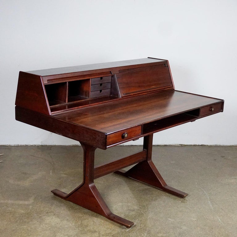 Italian Midcentury Rosewood Desk Mod. 530 by Gianfranco Frattini for ...