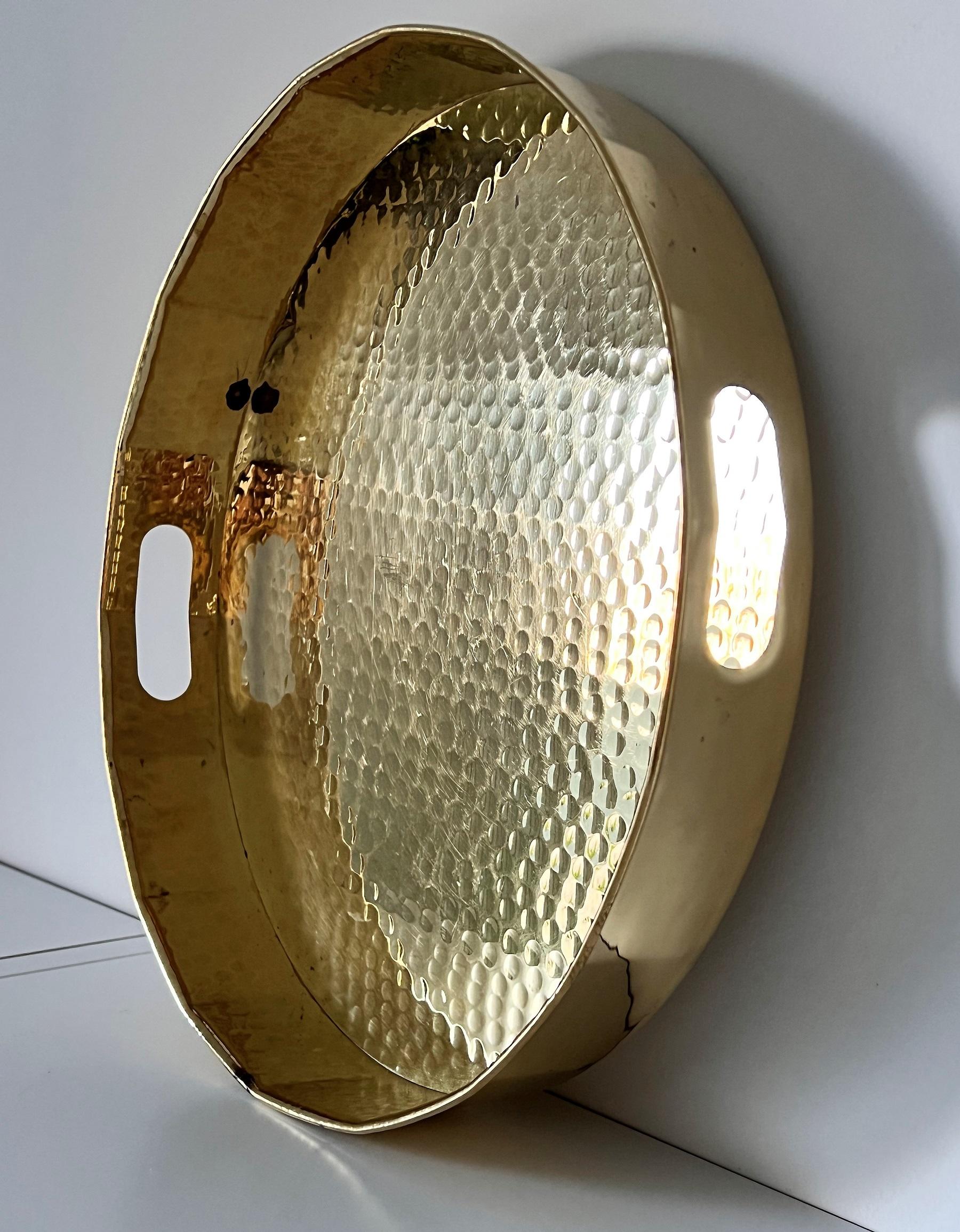 Italian Midcentury Serving Tray in Brass, 1970s at 1stDibs