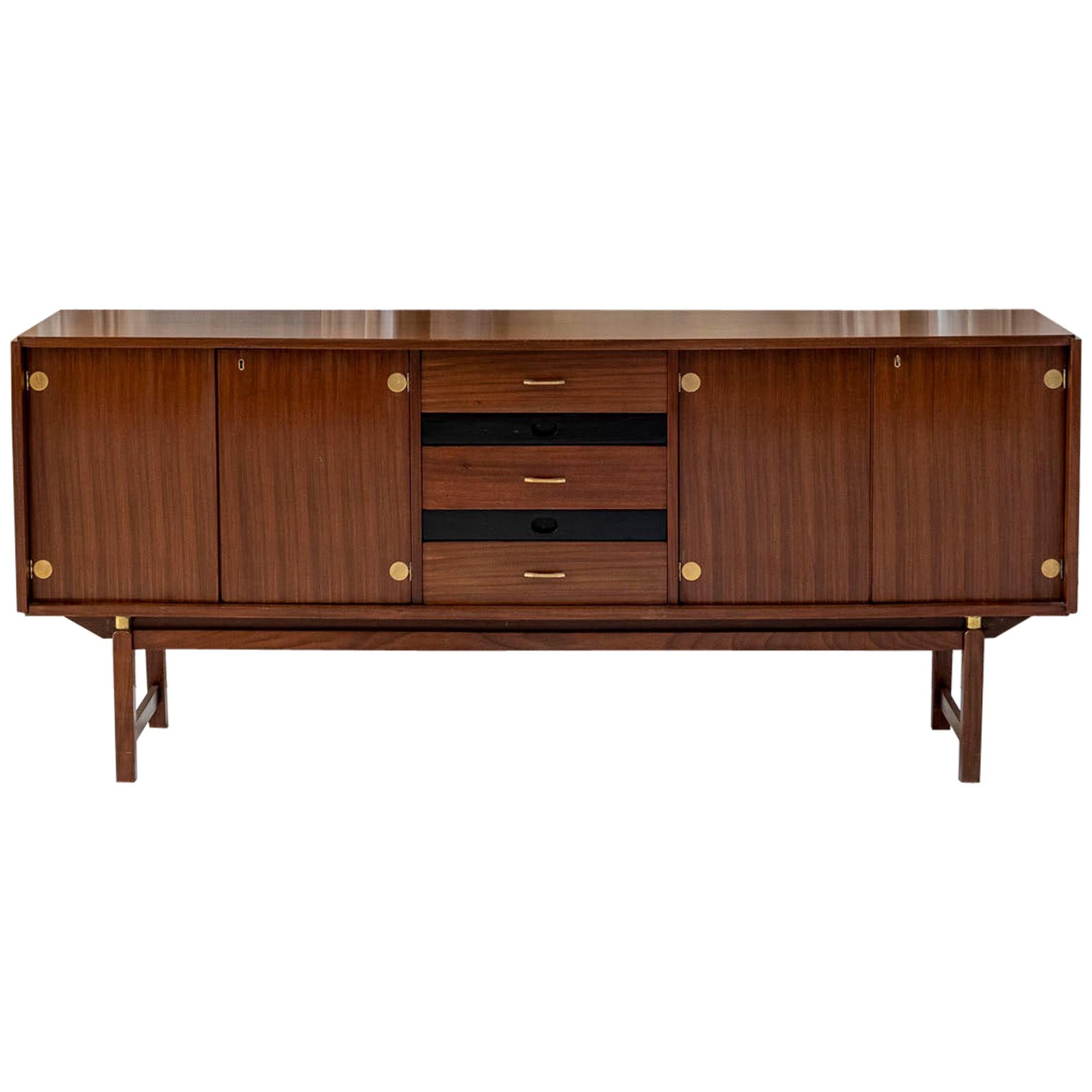 Italian Midcentury Rosewood Sideboard at 1stDibs