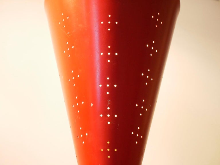 Italian Minimalist Perforated Metal Cone Sconce, 1950s For Sale at 1stDibs