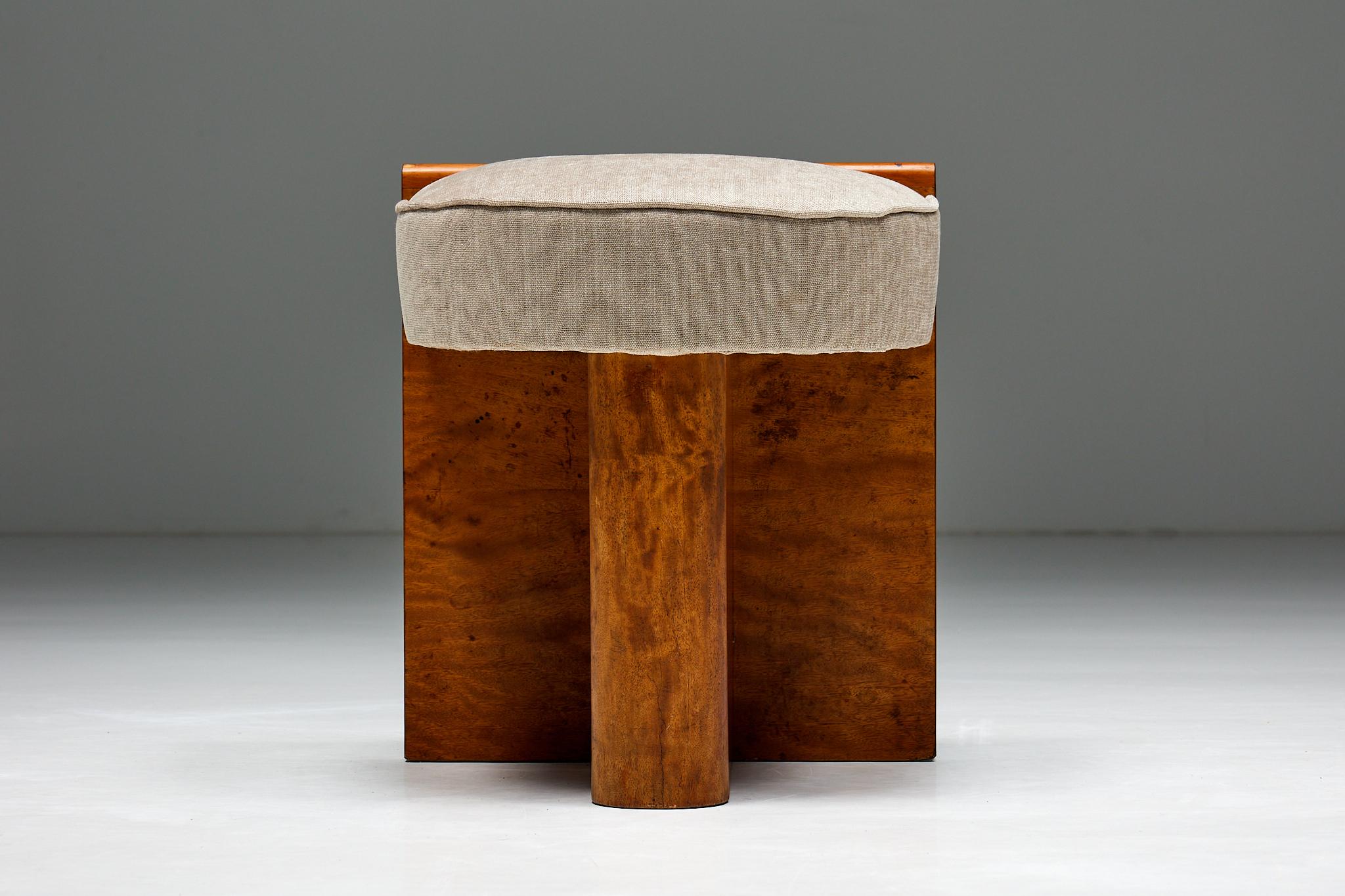 Italian Minimalist Stool, 1950s For Sale at 1stDibs