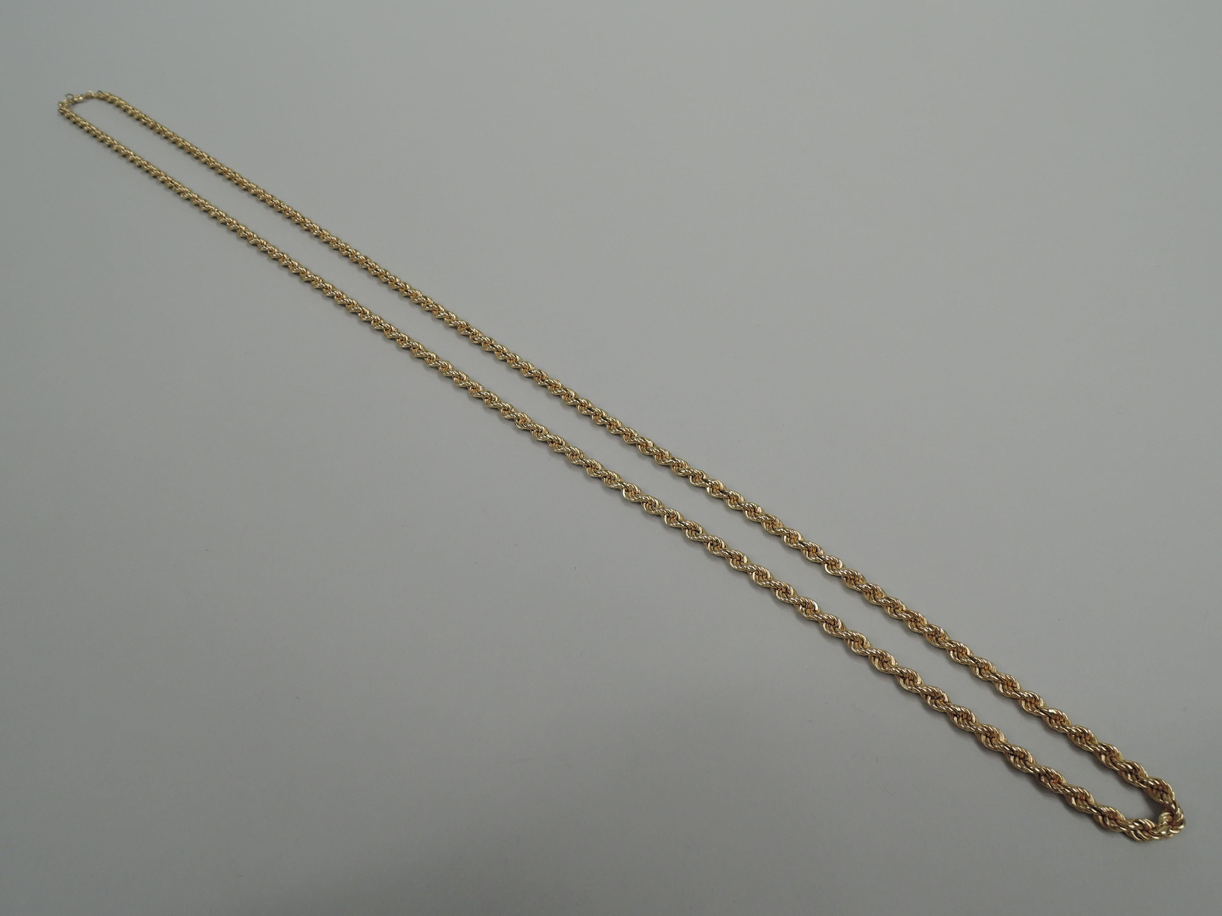 Italian Modern 18k Yellow Gold Rope Chain For Sale at 1stDibs | italian ...