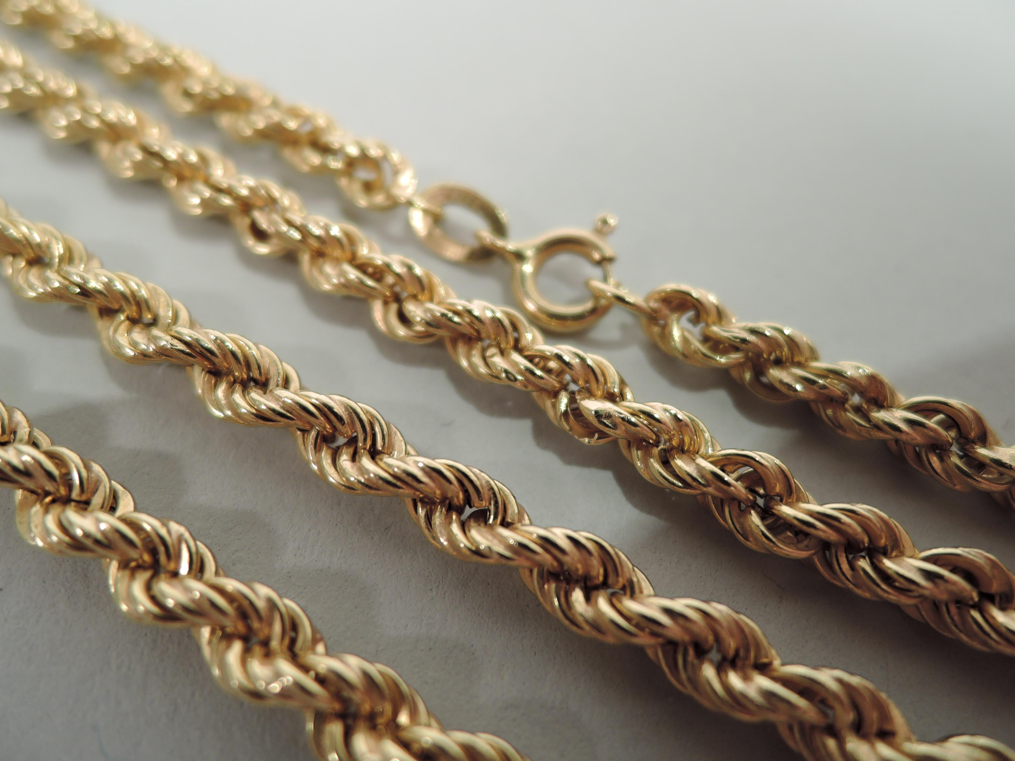 Italian Modern 18k Yellow Gold Rope Chain For Sale at 1stDibs | italian ...