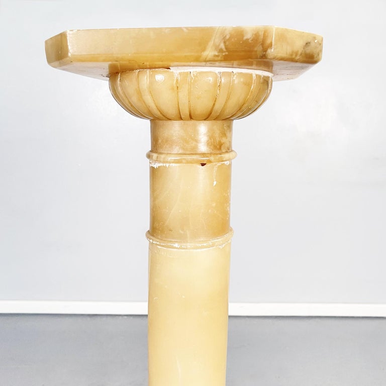 Italian Modern Alabaster Column Finely Worked, 1980-2000s at 1stDibs