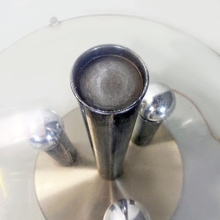 Italian Modern Aluminum and Trasparent Plastic Sphere Table or Floor ...
