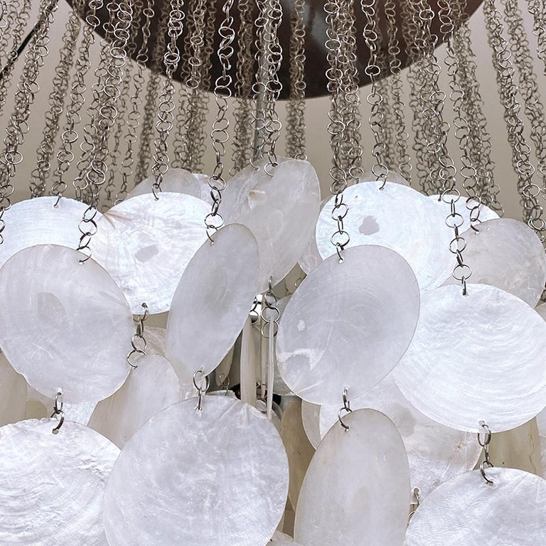 Italian Modern Aluminum Glass Fun Chandelier by Verner Panton for Luber ...