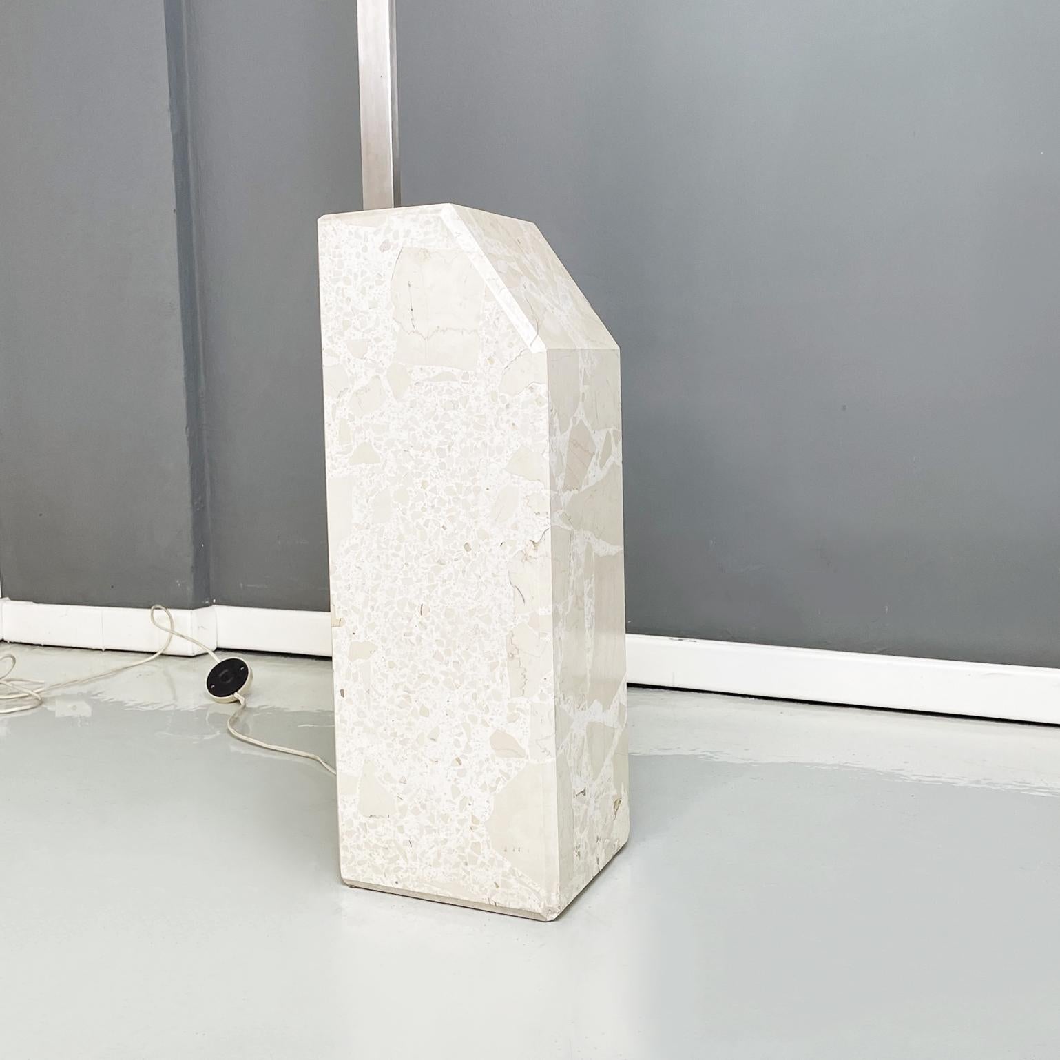 Italian modern Arc adjustable floor lamp in marble and satin steel ...