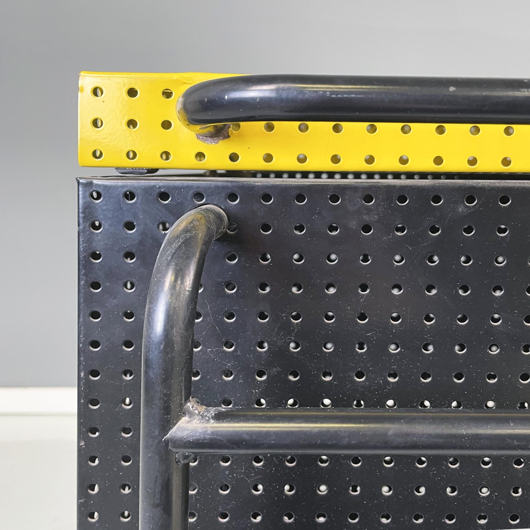 Italian Modern Basket Container in Yellow and Black Metal by Robots ...
