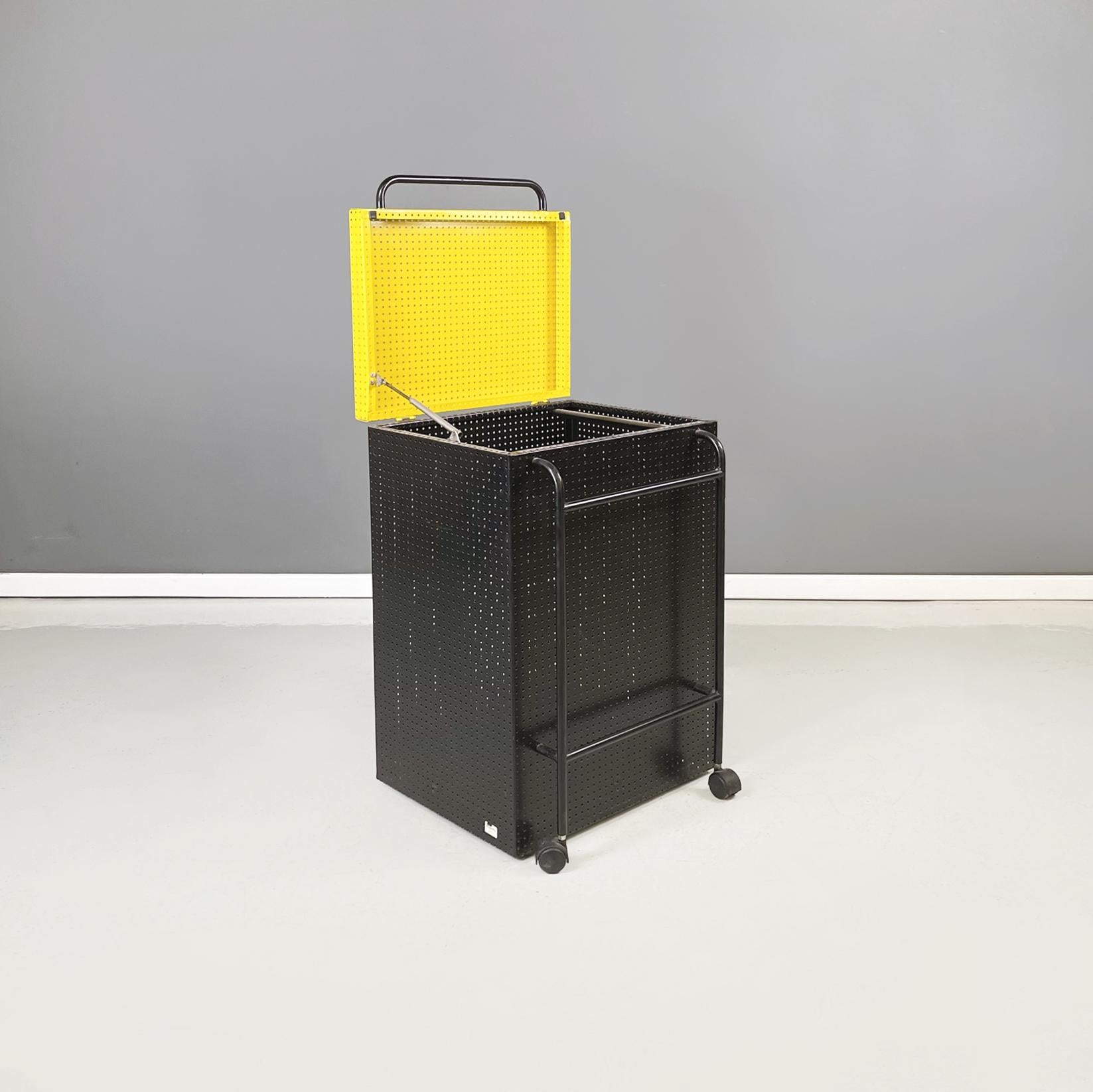 Italian Modern Basket Container in Yellow and Black Metal by Robots ...