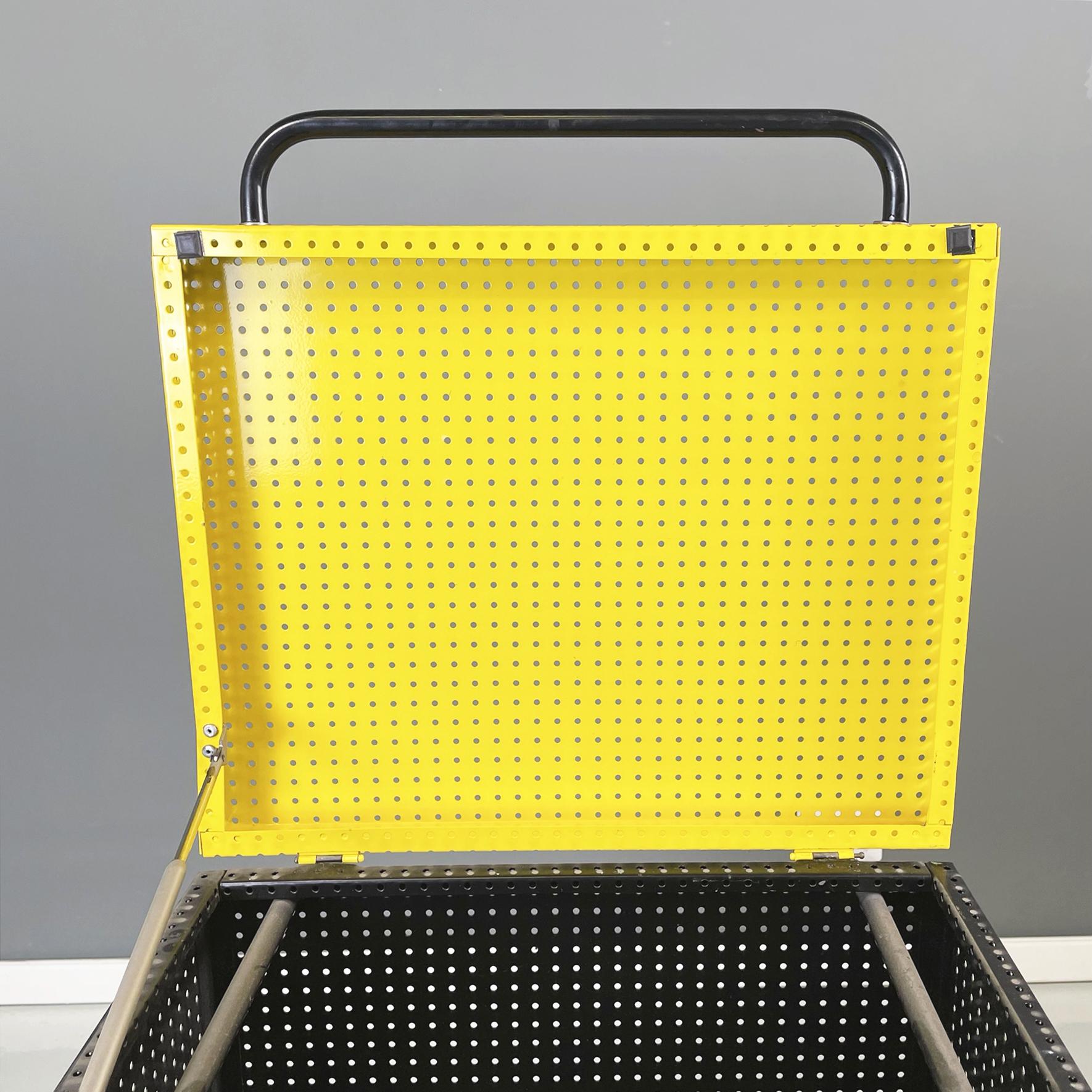 Italian Modern Basket Container in Yellow and Black Metal by Robots ...