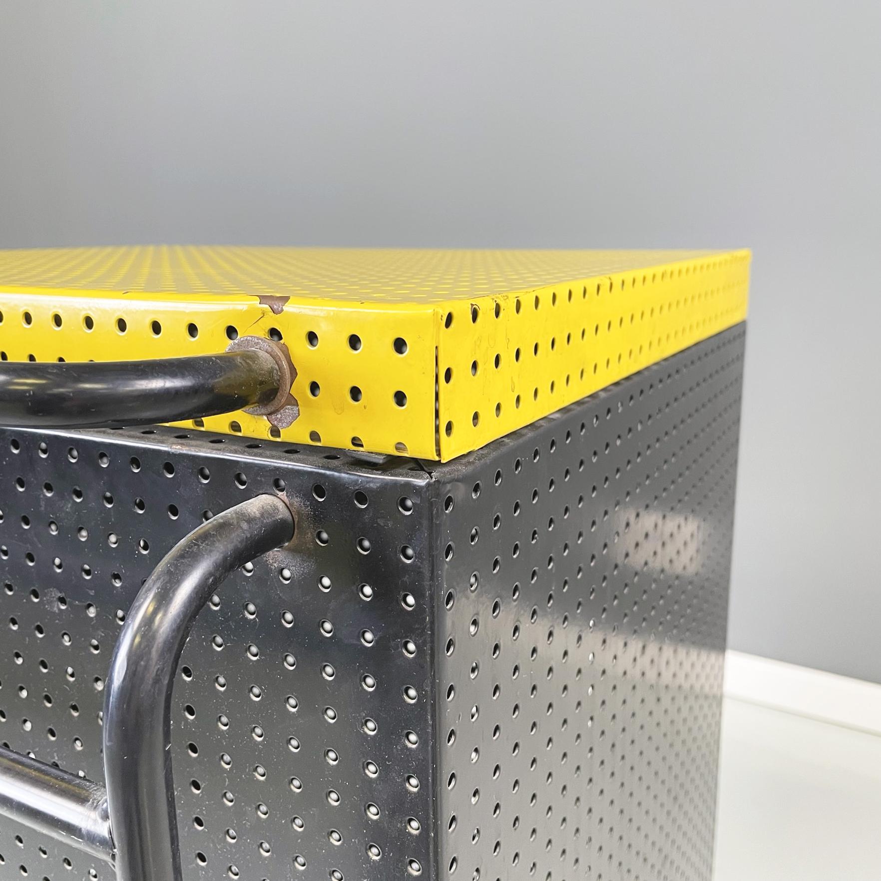 Italian Modern Basket Container in Yellow and Black Metal by Robots ...