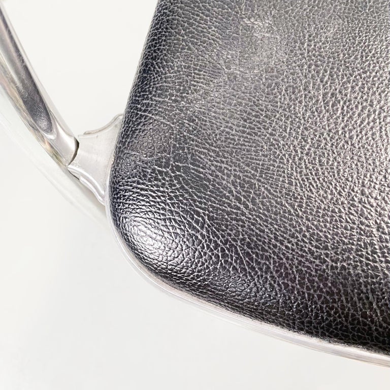 Italian Modern Black Leather Chair Alisea by Lisa Bross Studio ...