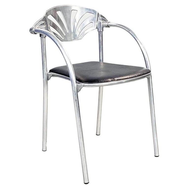 Italian Modern Black Leather Chair Alisea by Lisa Bross Studio ...