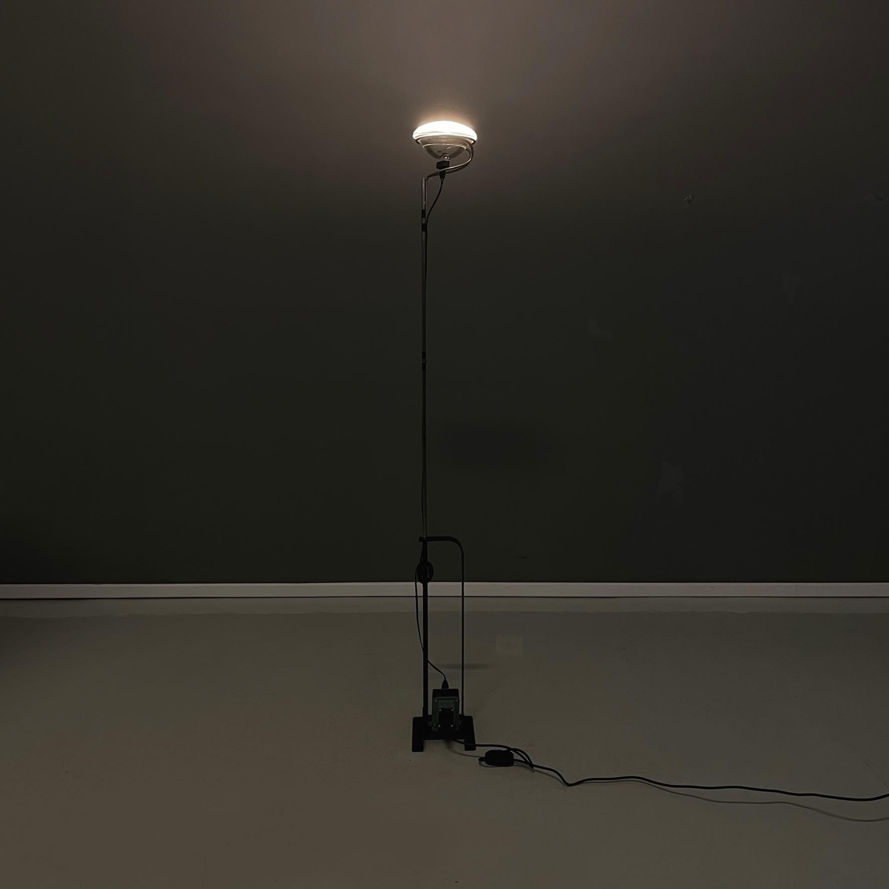 Italian Modern Black Metal Floor Lamp Toio by Castiglioni for Flos ...