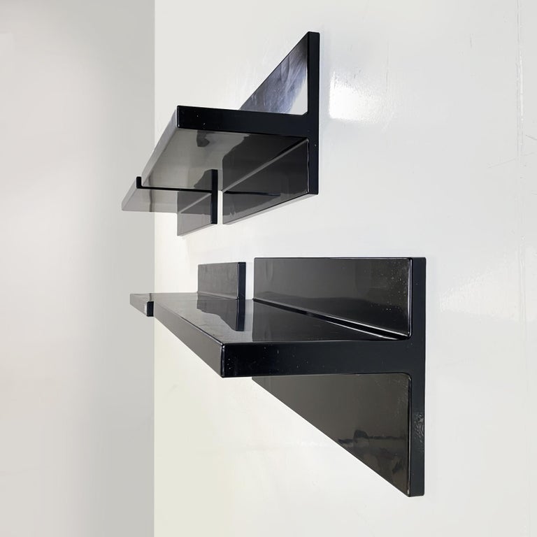 Italian modern black plastic shelves by Marcello Siard for Kartell ...