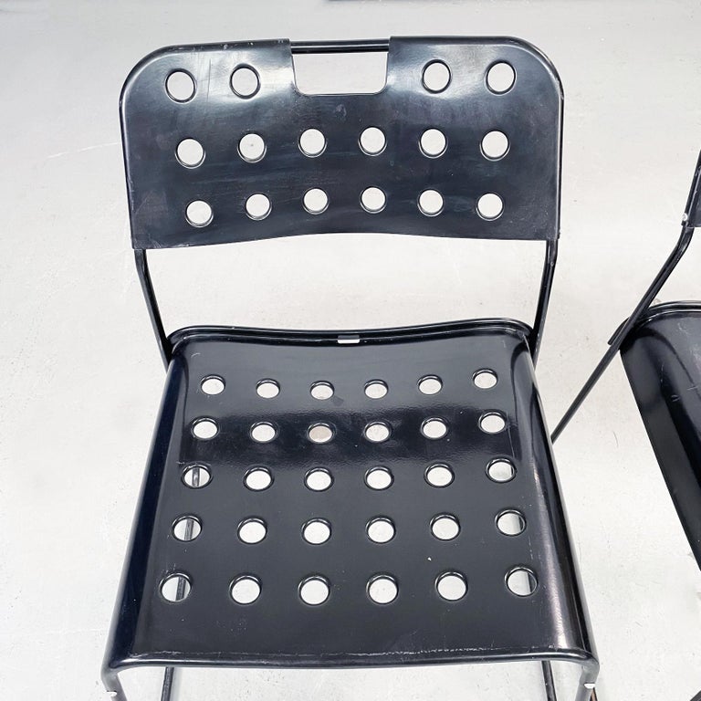 Italian Modern Black Steel Chairs Omstak by Rodney Kinsman Bieffeplast ...