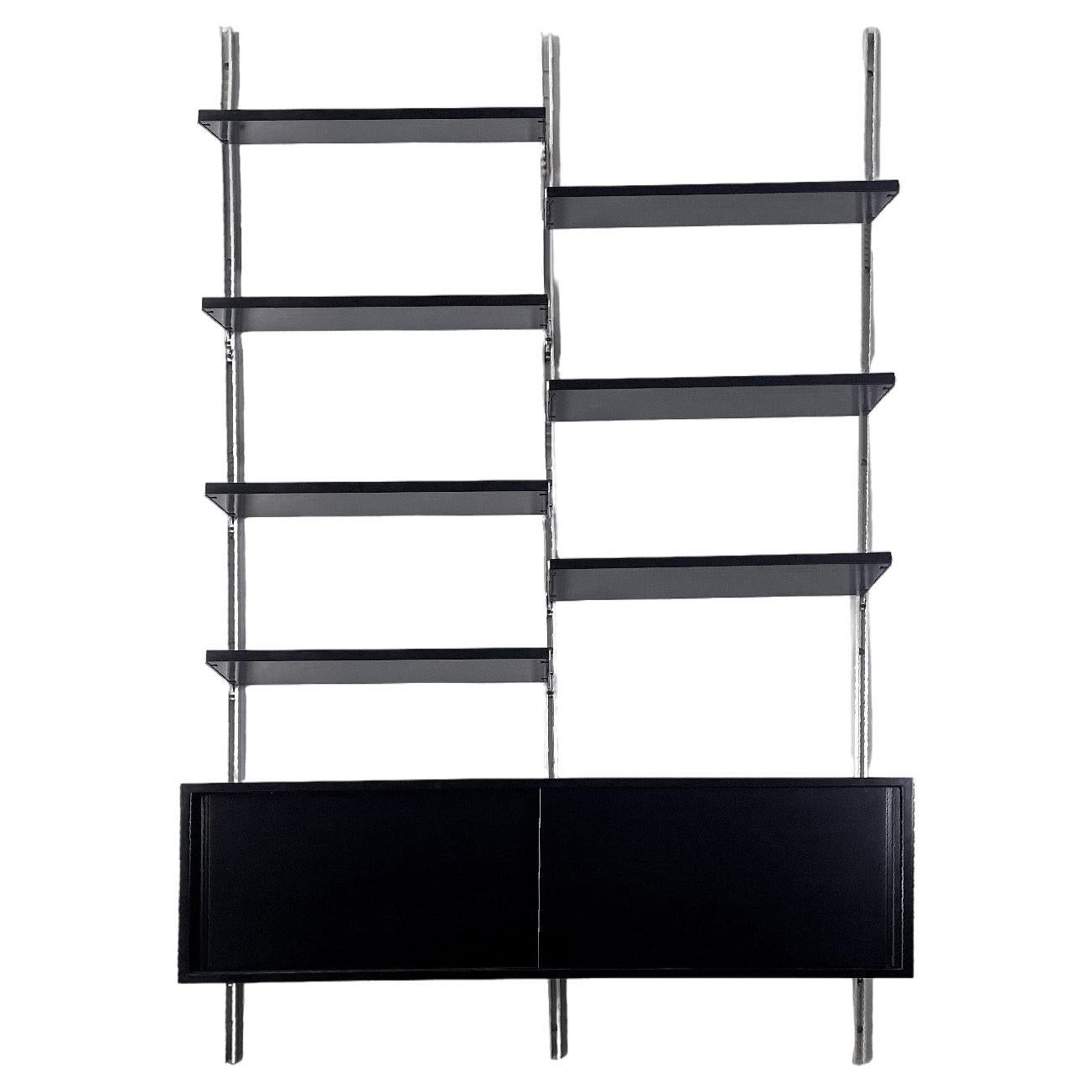 Italian modern modular black white bookcase by Carlo de Carli for Fiarm, 1970s For Sale at ...