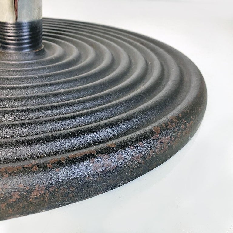 Italian Modern Cast Iron Base and White Resin Top Low Coffee Table ...