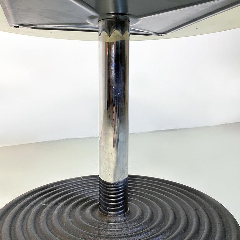 Italian Modern Cast Iron Base and White Resin Top Low Coffee Table ...