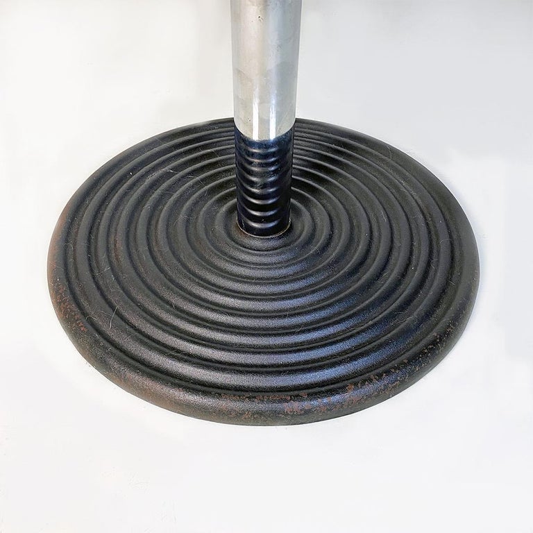 Italian Modern Cast Iron Base and White Resin Top Low Coffee Table ...