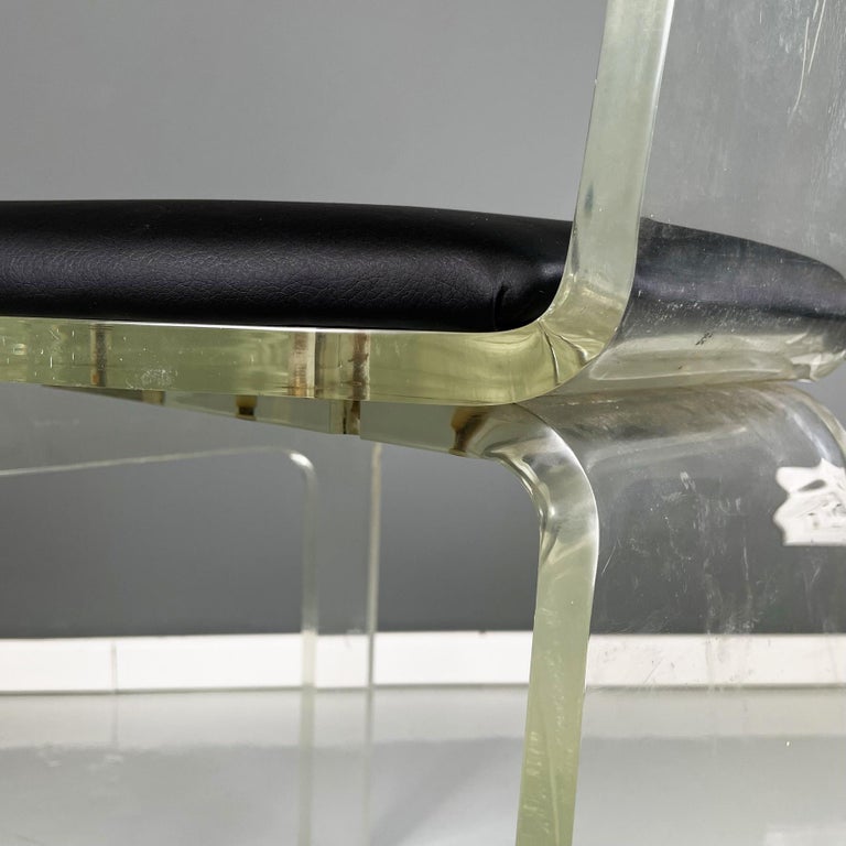 Italian modern Chairs in transparent thick plexiglass and black sky ...