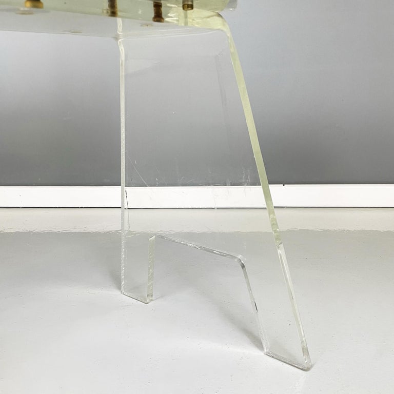 Italian modern Chairs in transparent thick plexiglass and black sky ...