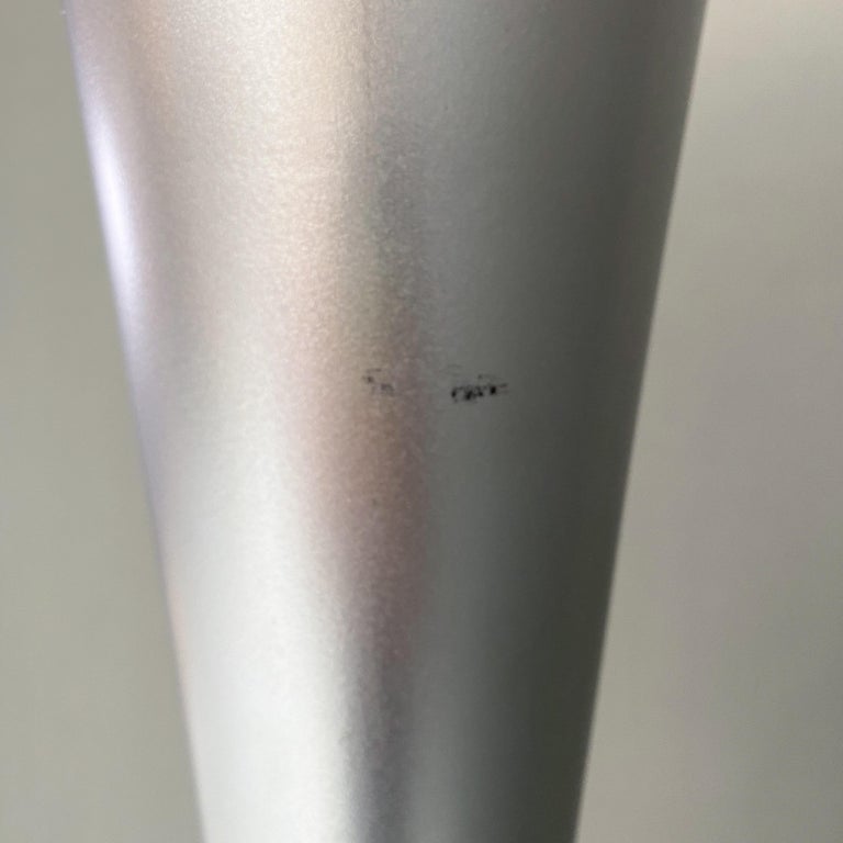Italian Modern Chromed Flared Plastic Floor Lamp, 1990s For Sale at 1stDibs