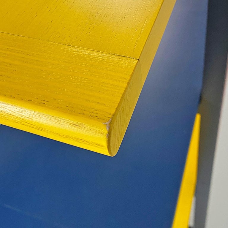 Italian modern colored solid wood self-supporting bookcase, 1980s For ...