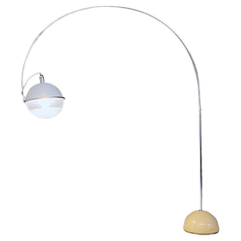 Italian Modern Concrete, Plastic and Steel Arc Floor Lamp by Fabio ...