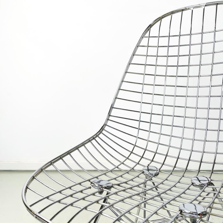 Italian Modern Dining Chairs in Chromed Metal Curved Rod, 1970s For ...