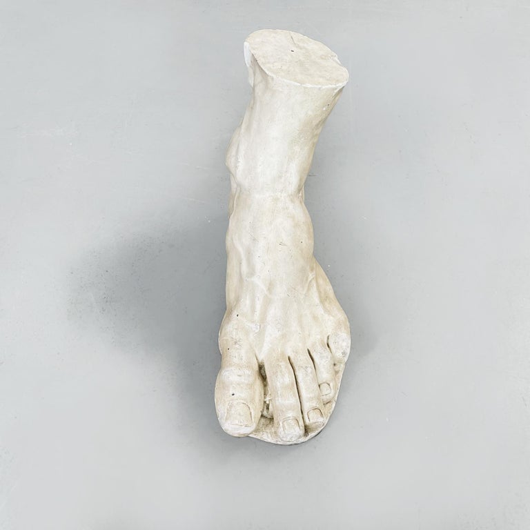 Italian Modern Foot Statue in Light Beige Plaster, 1970s For Sale at ...
