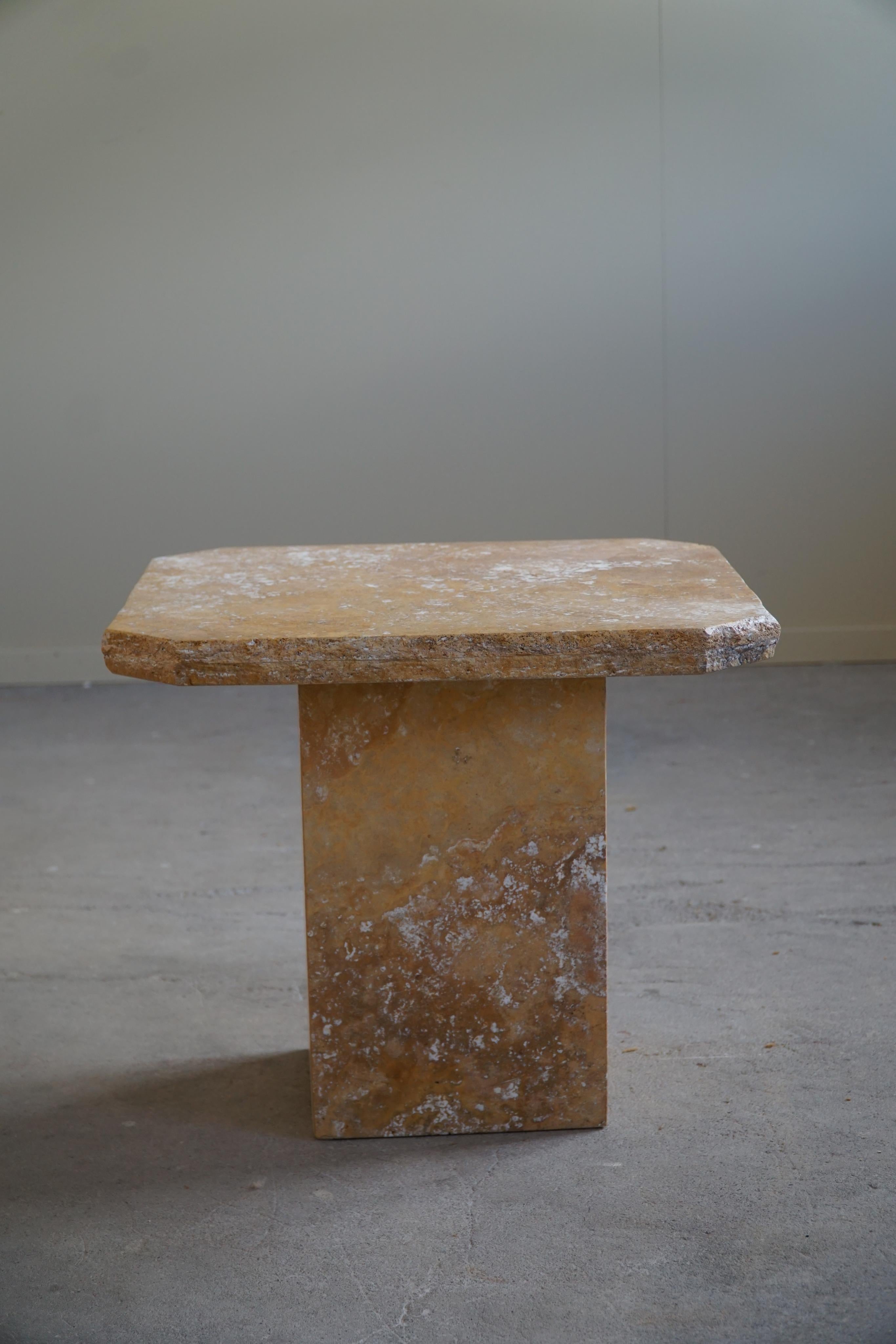 Italian Modern, Granite Pedestal / Side Table, 1980s at 1stDibs