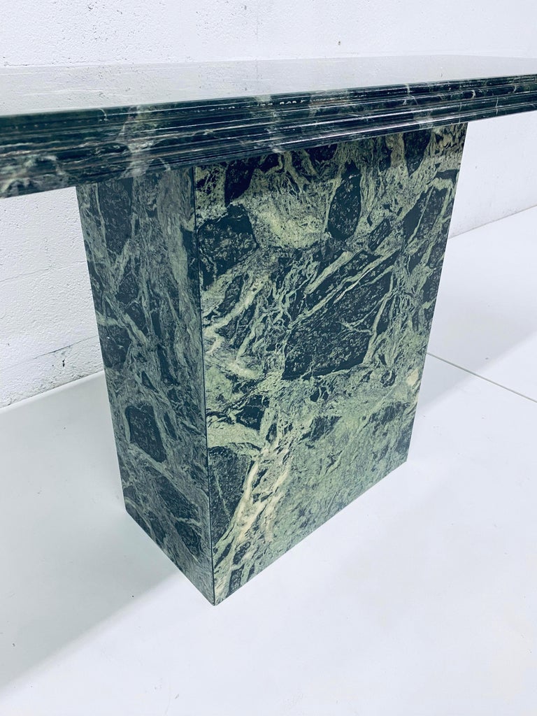 Italian Modern Green Marble Console Table at 1stDibs