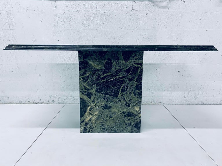 Italian Modern Green Marble Console Table at 1stDibs