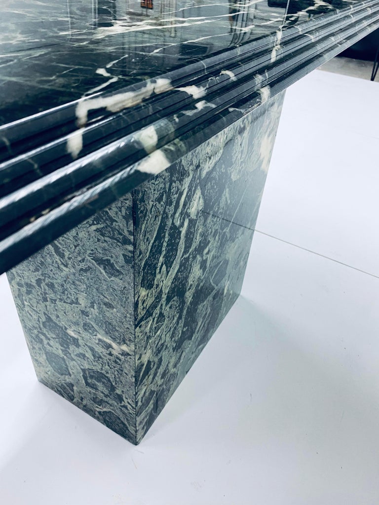 Italian Modern Green Marble Console Table at 1stDibs
