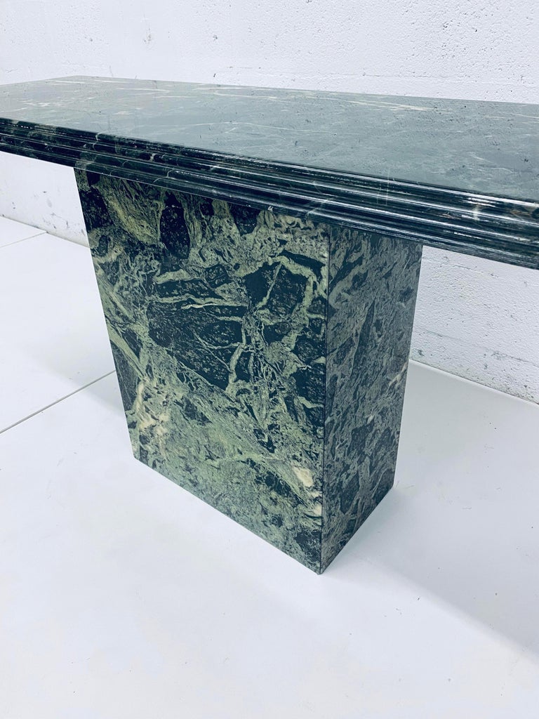 Italian Modern Green Marble Console Table at 1stDibs