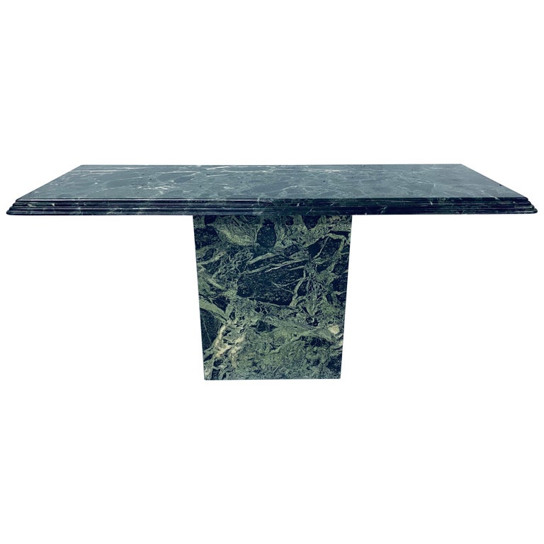 Italian Modern Green Marble Console Table at 1stDibs