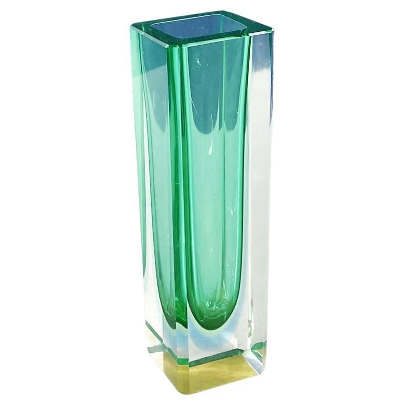 Mid-Century Modern Tall Tri Colored Murano Glass Art Vase 1970s Italy ...
