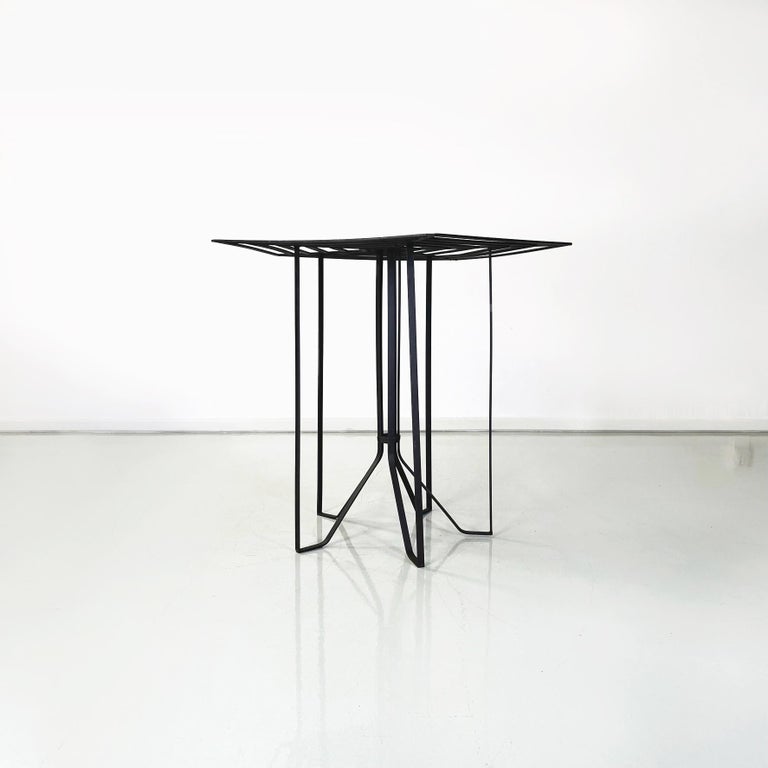 Italian Modern High Table for Outdoor in Black Wrought Iron, 1980s For ...