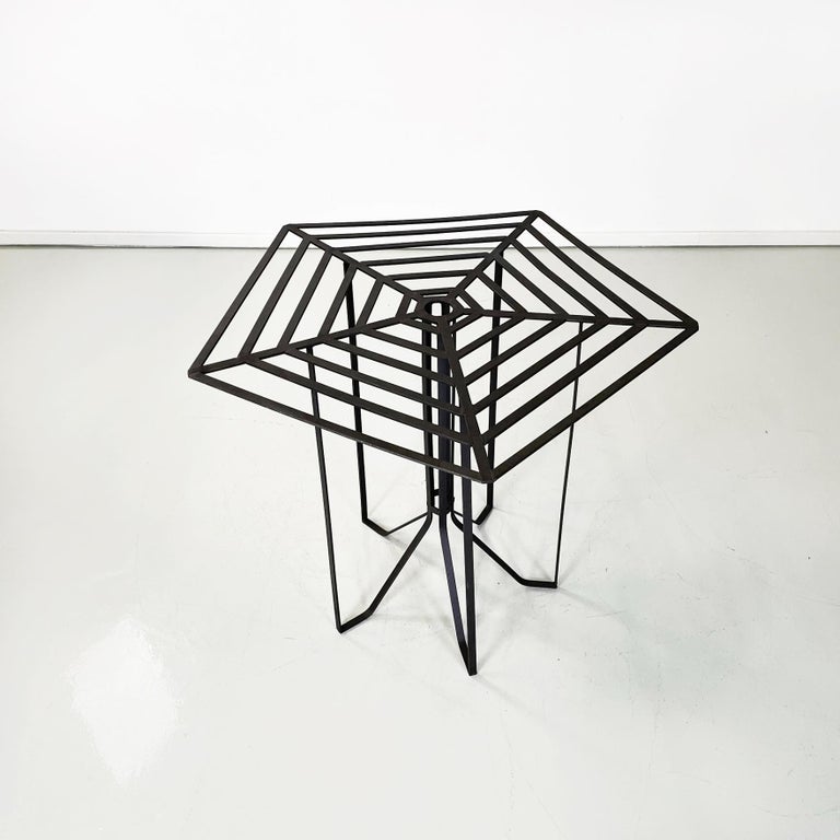 Italian Modern High Table for Outdoor in Black Wrought Iron, 1980s For ...
