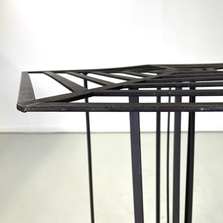 Italian Modern High Table for Outdoor in Black Wrought Iron, 1980s For ...