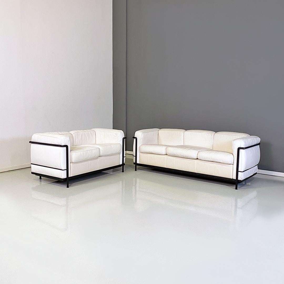 Italian Modern Lc2 Sofa, Le Corbusier, Jeanneret and Perriand for Cassina, 1980s For Sale at 1stDibs