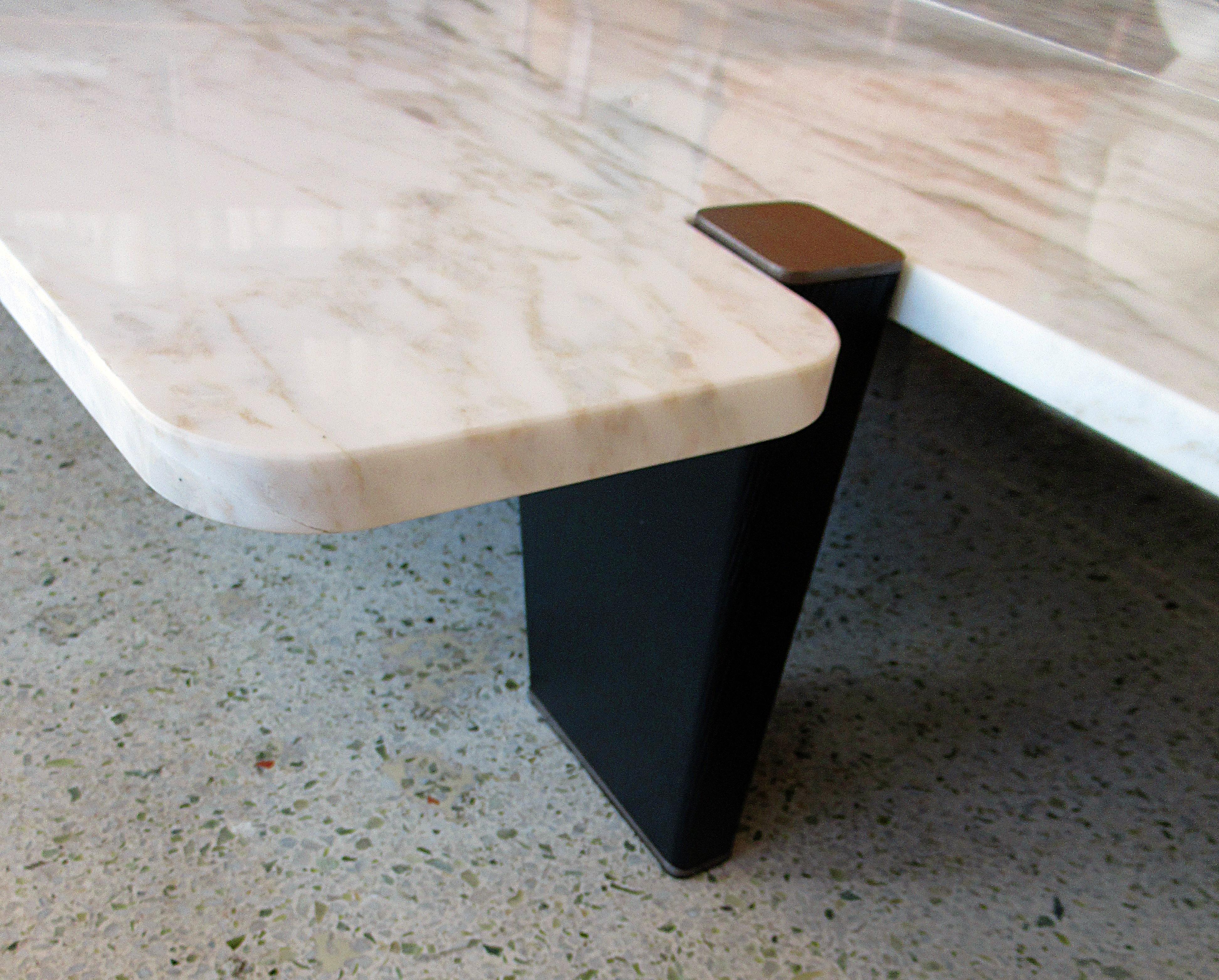 Italian Modern Marble and Bronze Coffee Table, Minotti at 1stDibs