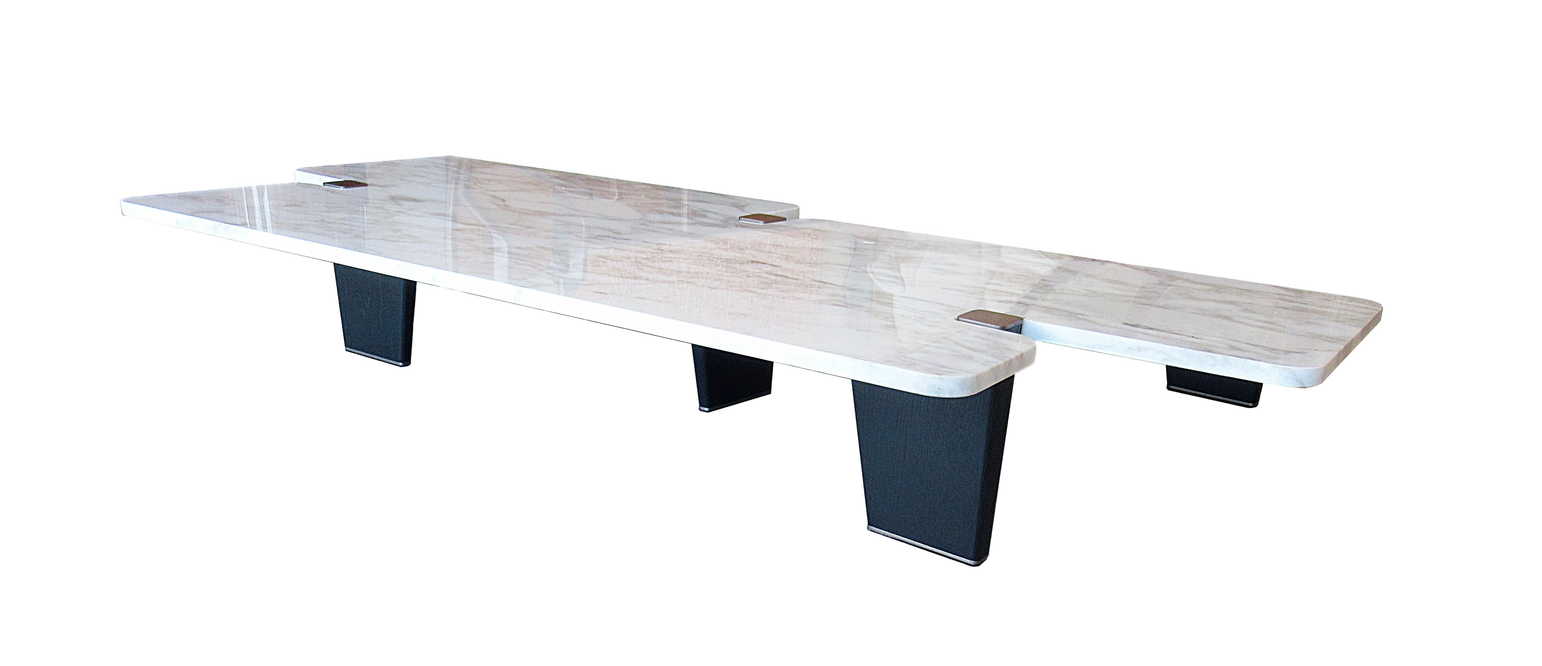 Italian Modern Marble and Bronze Coffee Table, Minotti at 1stDibs