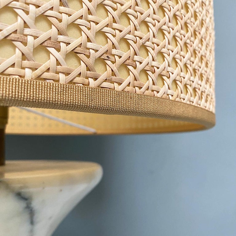 Italian Modern Marble and Vienna Straw Lamp by Frigerio Arredamenti ...